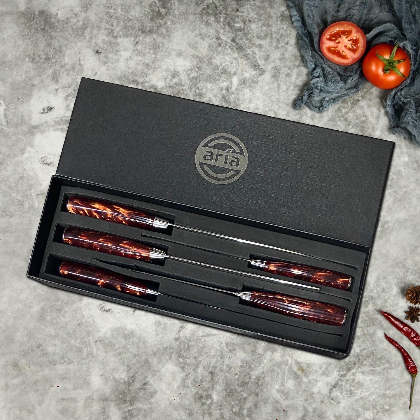 Amber German Knife Set | Aria™