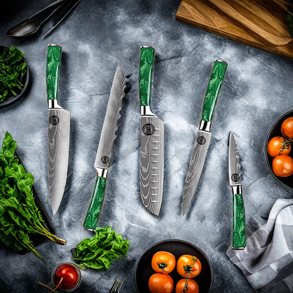 Jade German Steel Blade Knife Set | Aria™